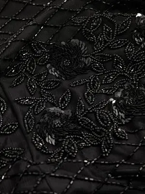 RAISHMA Embellished Mesh Maxi Dress