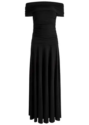 Talbot Runhof Off-the-shoulder Stretch Gown