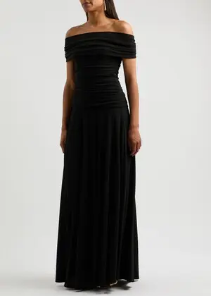 Talbot Runhof Off-the-shoulder Stretch Gown