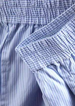 LMND Chiara Striped Cotton Shorts