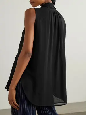 Max Mara Mela Pussy-bow Silk-chiffon Blouse