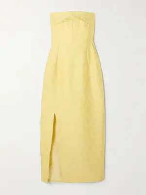 EMILIA WICKSTEAD Pola Strapless Cloqué-jacquard Maxi Dress