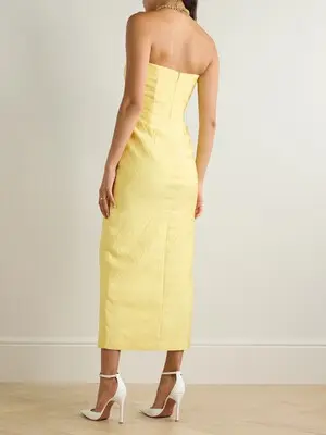 EMILIA WICKSTEAD Pola Strapless Cloqué-jacquard Maxi Dress