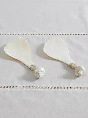 GOHAR WORLD Set Of Two Mother-of-pearl Salad Servers - Neutrals
