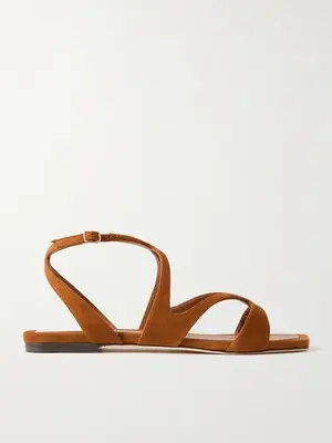 JIMMY CHOO Ayla Suede Sandals - Brown