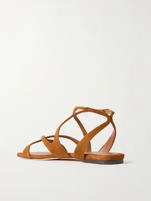 JIMMY CHOO Ayla Suede Sandals - Brown