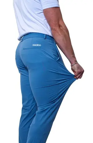 MACEOO Allday Slim Fit Trousers - Grey/blue