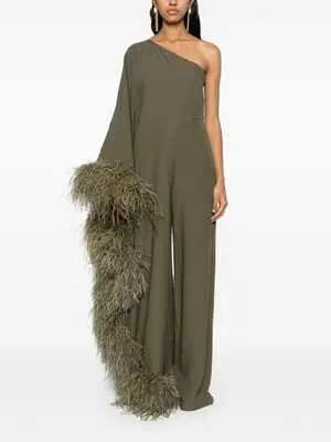TALLER MARMO Ebro Feather-trim Jumpsuit