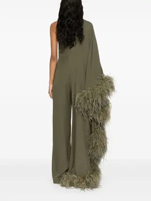 TALLER MARMO Ebro Feather-trim Jumpsuit
