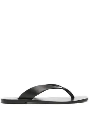 A.emery Kinto Leather Flip Flops - Black