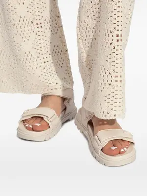 COACH Brynn Leather Sandals - Neutrals