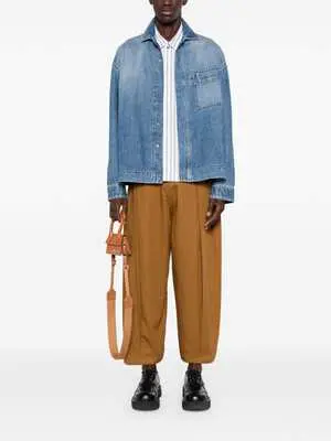 Jacquemus La Chemise Logo-embroidered Denim Shirt - Blue