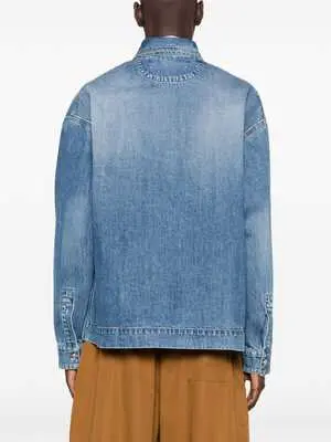 Jacquemus La Chemise Logo-embroidered Denim Shirt - Blue