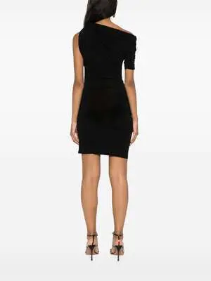Jacquemus La Mini Robe Draped Mini Dress - Black