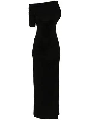 Jacquemus Drapeado Midi Dress - Black