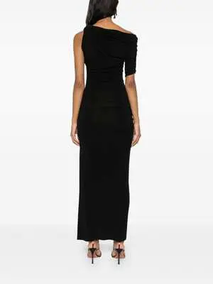 Jacquemus Drapeado Midi Dress - Black