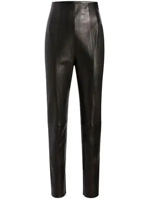 Khaite Leather Tapered Trousers