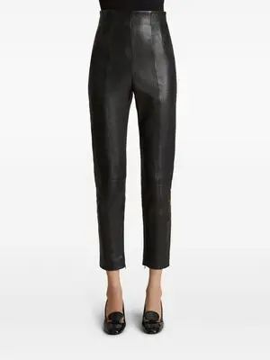 Khaite Leather Tapered Trousers
