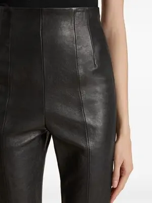Khaite Leather Tapered Trousers