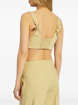 GANNI Knot-detail Cropped Top