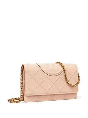 Tory Burch Fleming Soft Chain Grained-leather Wallet