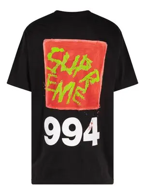 Supreme Paint Cotton T-shirt - Black