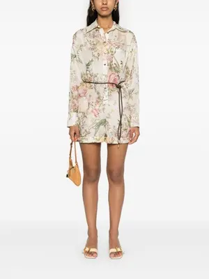 Zimmermann Waverly Silk Playsuit - Neutrals