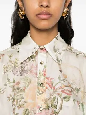 Zimmermann Waverly Silk Playsuit - Neutrals