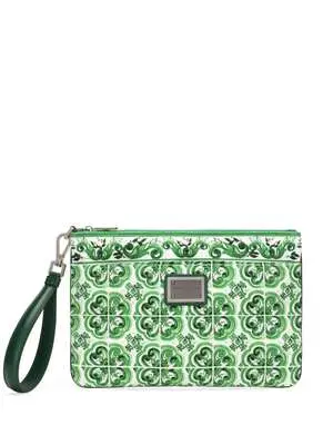 Dolce & Gabbana All-over Print Clutch - Green