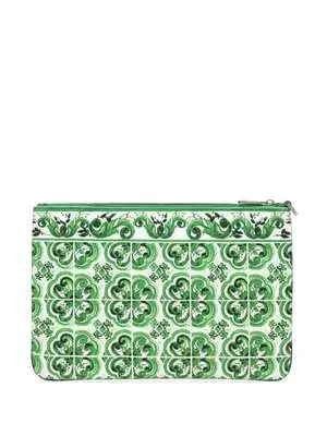 Dolce & Gabbana All-over Print Clutch - Green