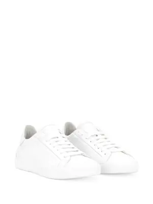 Dolce & Gabbana Portofino Vintage Leather Sneakers - White