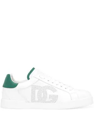 Dolce & Gabbana Portofino Leather Sneakers - White