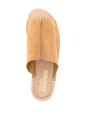 Clarks Suede Wedge Slides