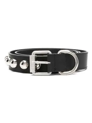 Moschino Studded Leather Belt In Black - 50% Off | Editorialist display picture 1