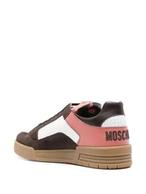 Moschino Panelled Leather Sneakers