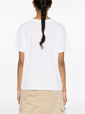 Zadig&Voltaire Marta Short Sleeve T-shirt With Zv Wings Embellishment - White