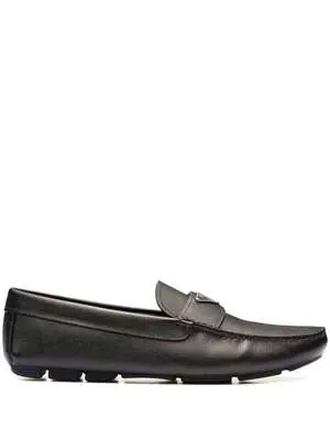 Prada Triangle-logo Leather Loafers