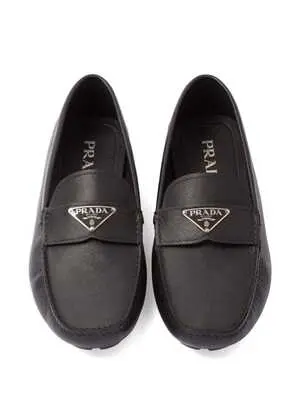 Prada Triangle-logo Leather Loafers