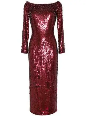 Jenny Packham Ballroom Blitz Sequin-embellished Dress - Red