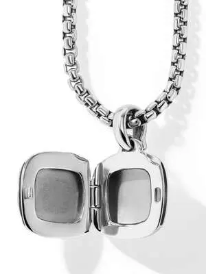 David Yurman Sterling Sculpted Cable Square Locket - Ss