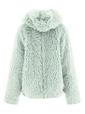 Marni Logo-appliqué Faux-fur Jacket