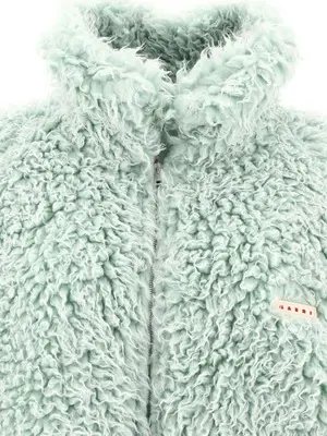 Marni Logo-appliqué Faux-fur Jacket