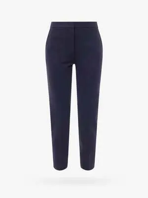 Max Mara Viscose Blend Straight Leg Trousers - Blue