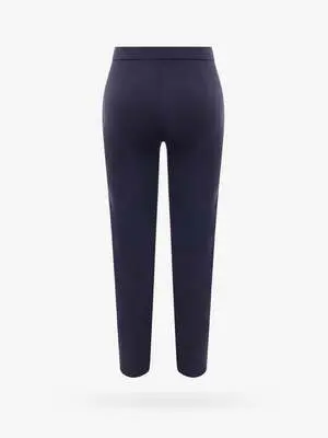 Max Mara Viscose Blend Straight Leg Trousers - Blue