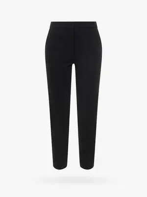 Max Mara Viscose Blend Straight Leg Trousers - Black
