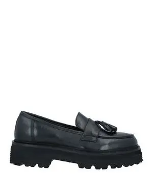 CAFÈNOIR Leather Loafers With Tassels And Block Heel