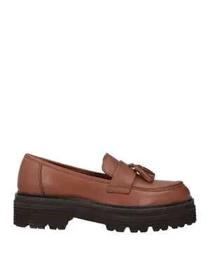 CAFÈNOIR Leather Loafers With Tassels - Brown