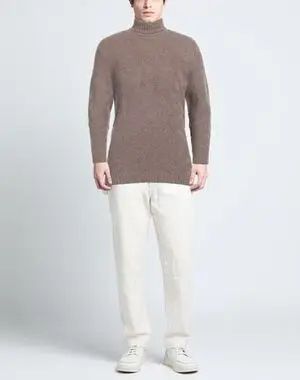 BROOKSFIELD Turtleneck Wool Sweater - Brown