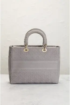Dior Lady D-lite Handbag - Grey