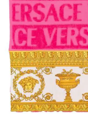 Versace Logo-jacquard Cotton Bath Towel